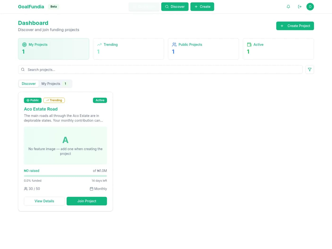 GoalFundia: Real-Time Crowdfunding for Financial Targets
