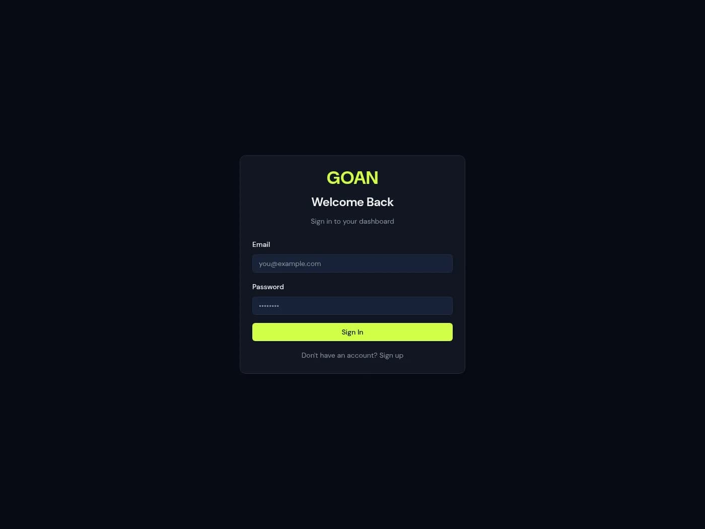 Goan eSIM Dashboard & Management Web App