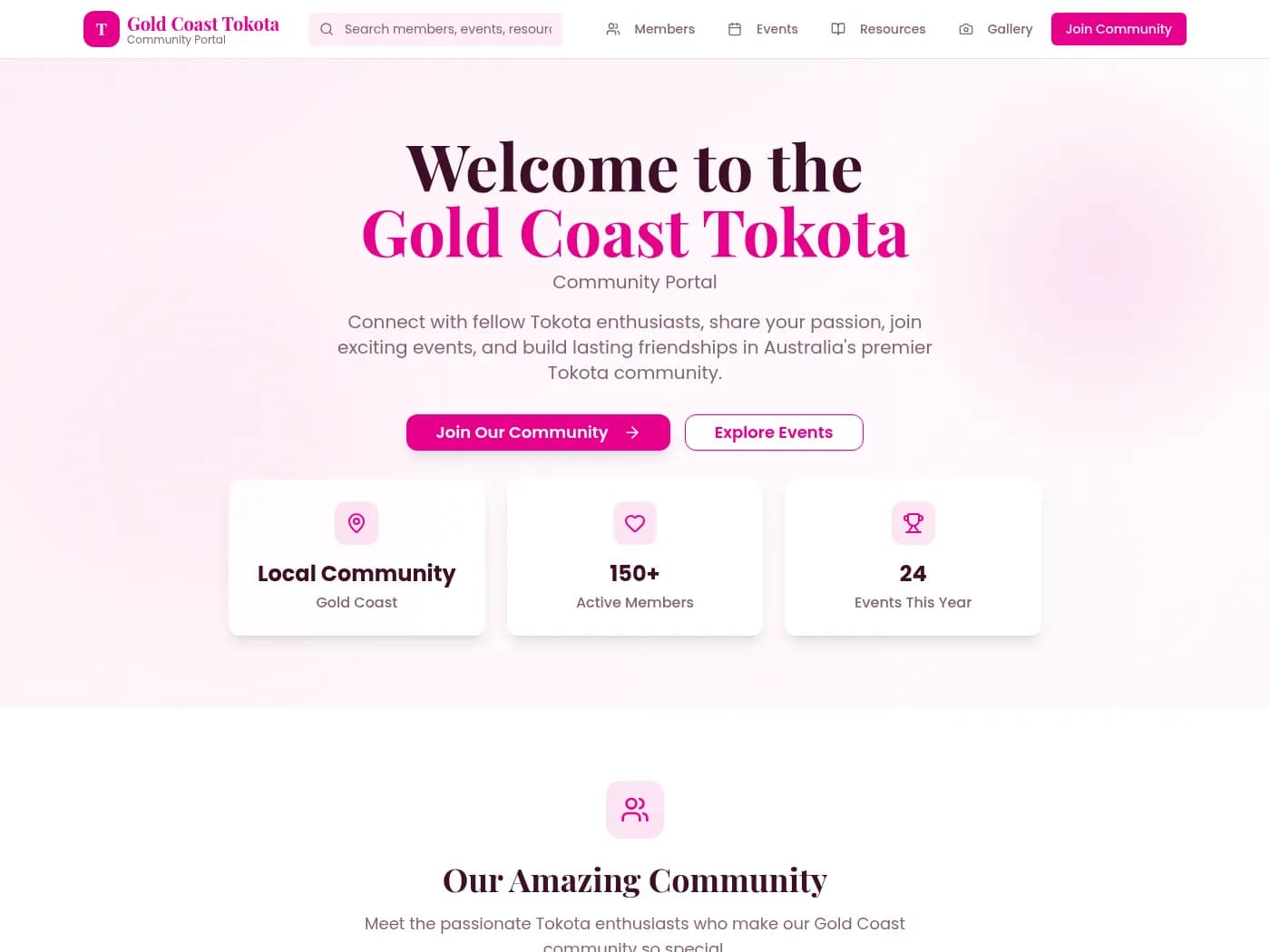 Gold Coast Tokota Community Portal