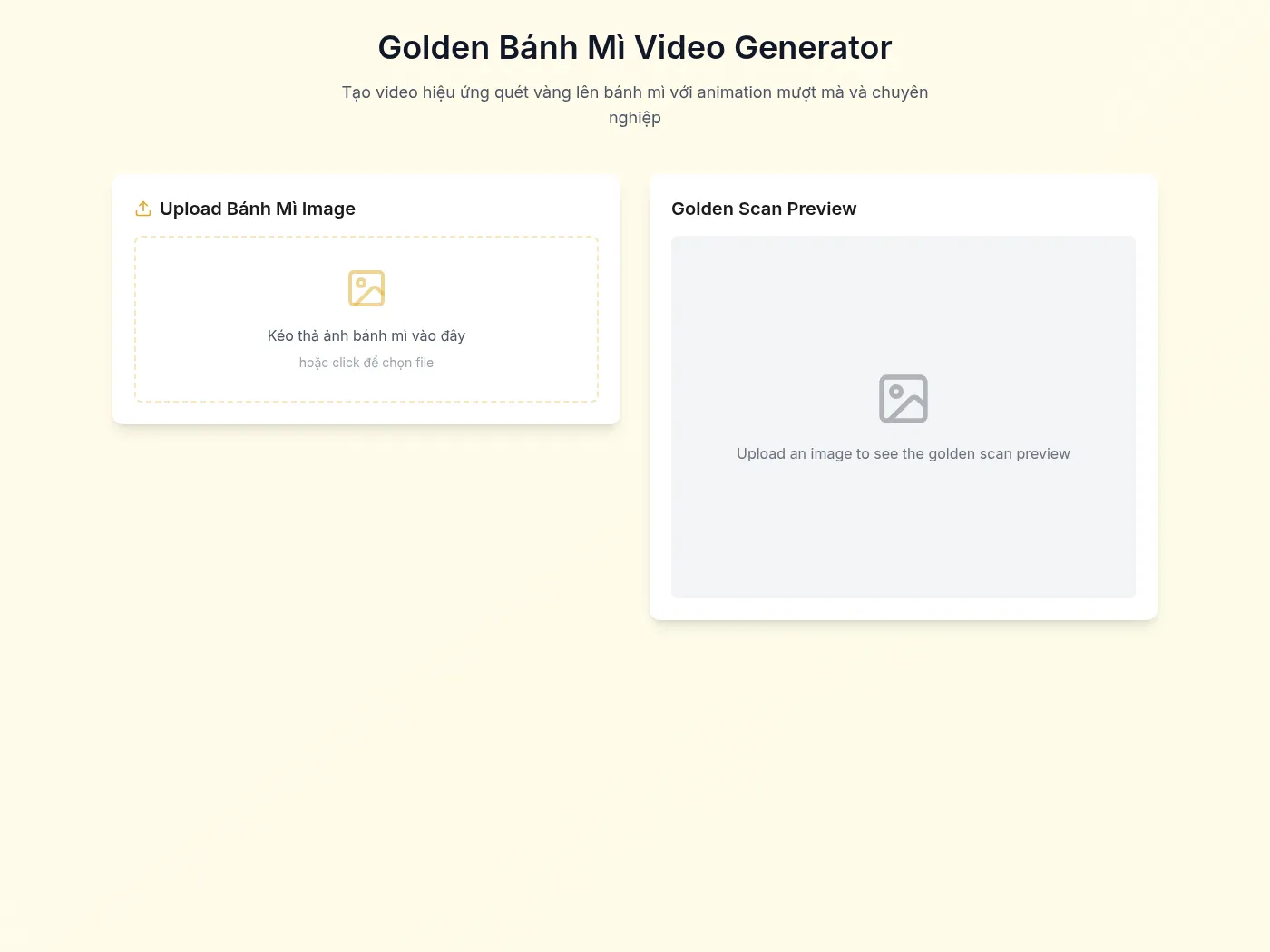 Golden Bánh Mì Video Generator
