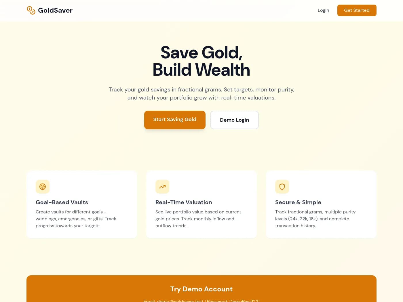 GoldSaver – A Comprehensive and Secure Full-Stack Gold-Savings Platform