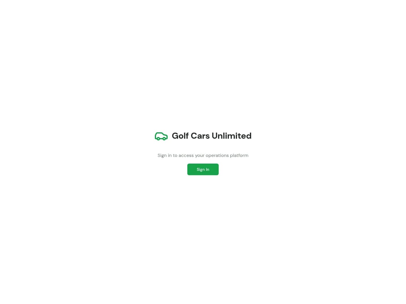 Golf Cars Unlimited Operations Platform