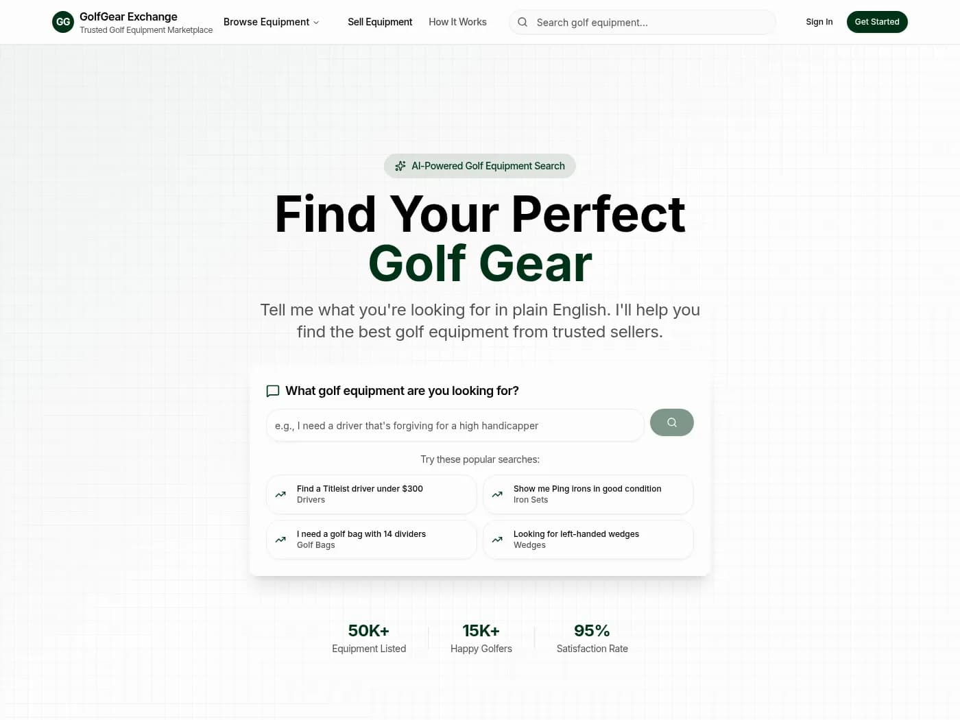 GolfGear Exchange: US Golf Equipment Marketplace
