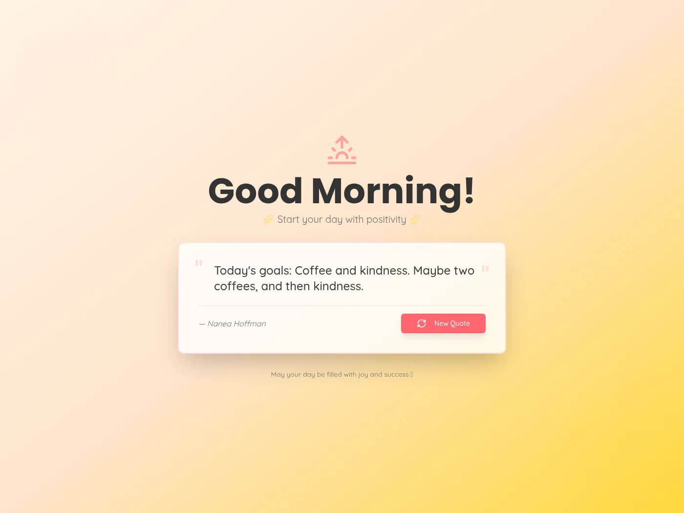 Good Morning Greeting App