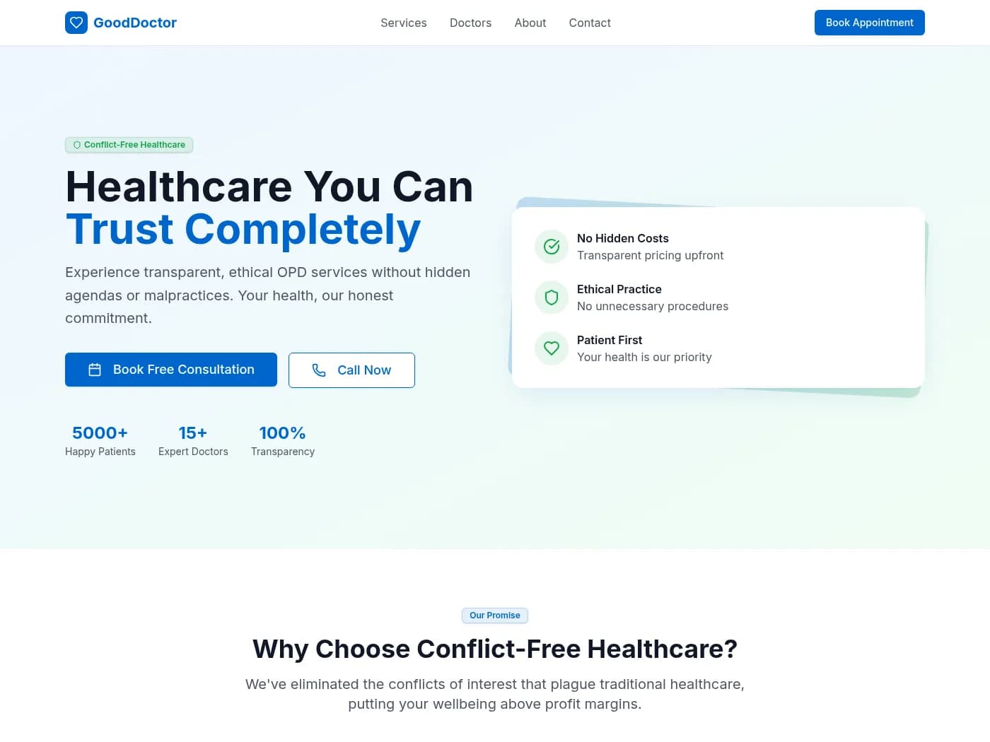 GoodDoctor Landing Page