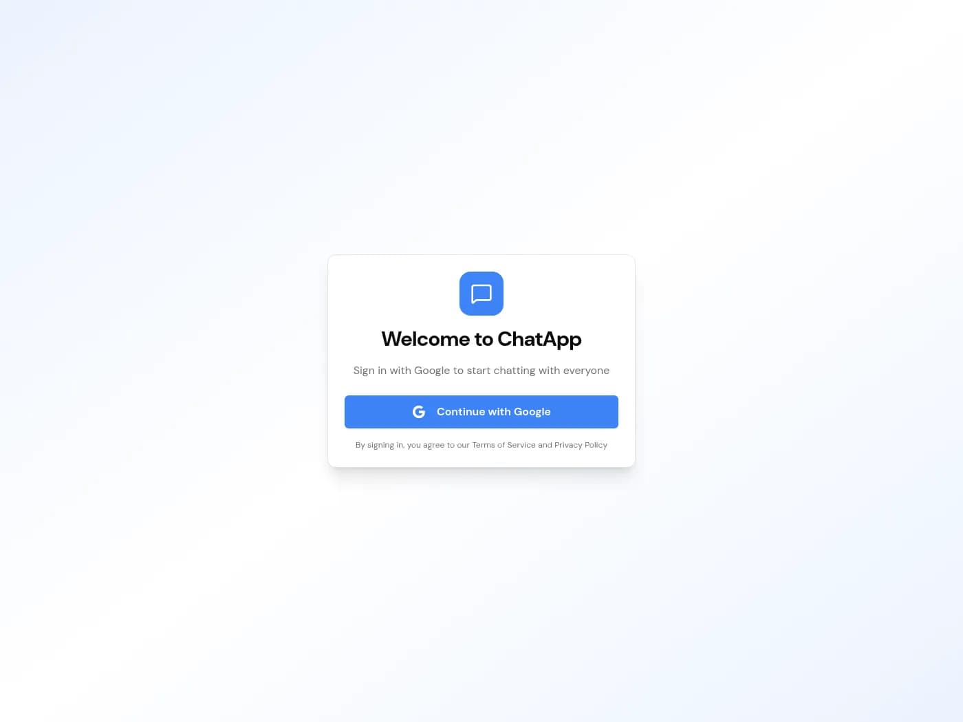 Google Authenticated Chat Application