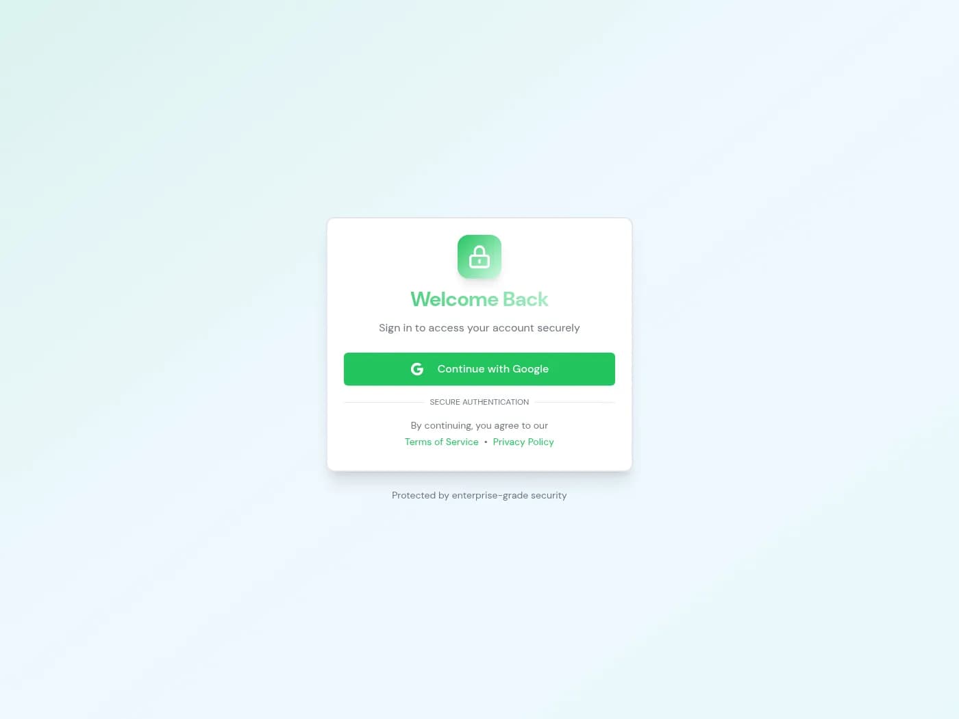 Google Authentication Integration