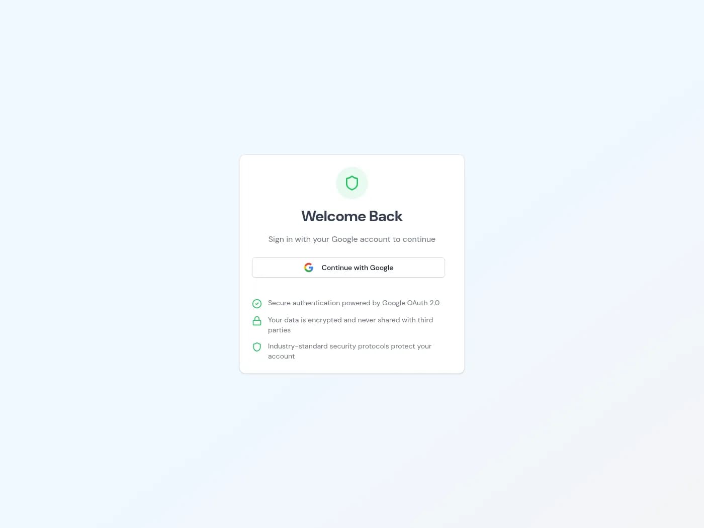 Google Authentication Integration