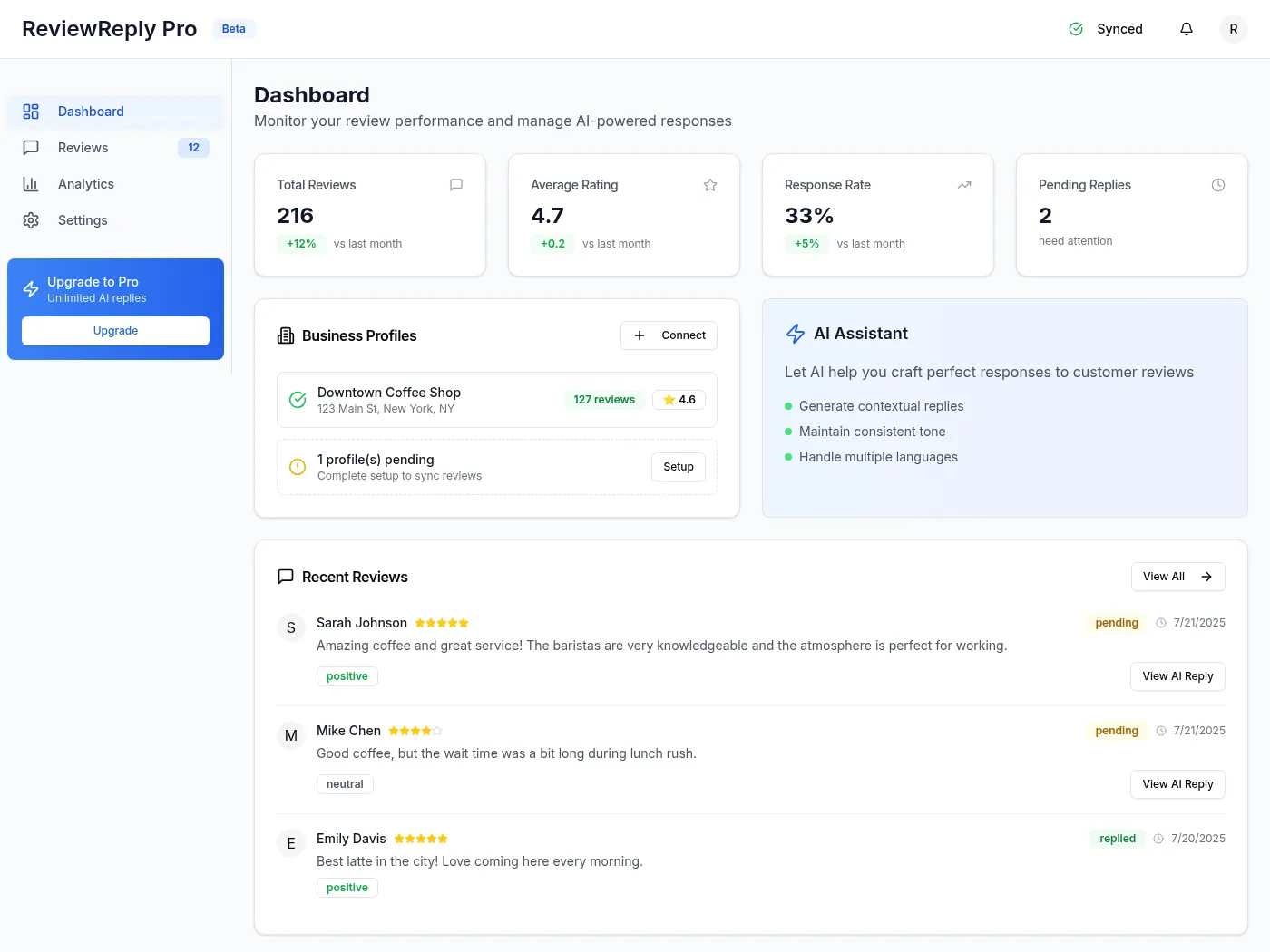Google Business Profile Review Reply SaaS