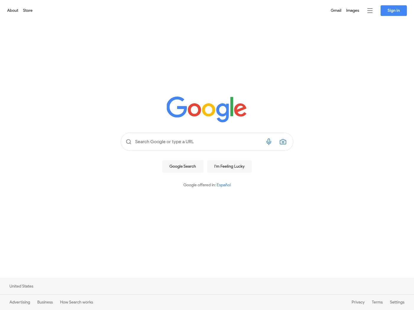 Google.com Clone Search Homepage