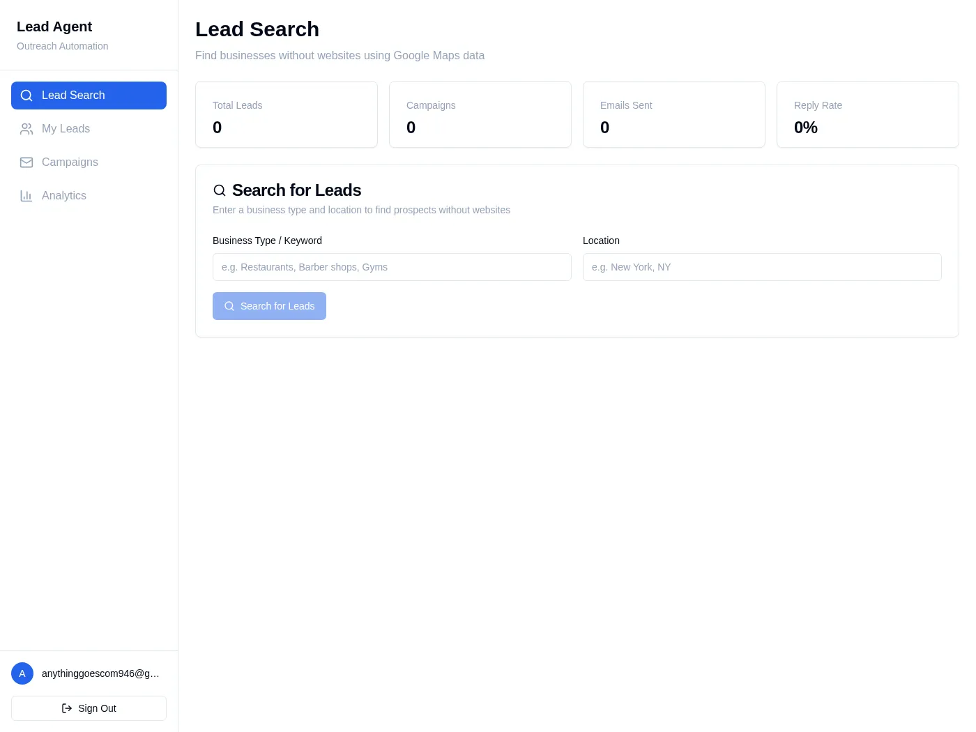 Google Maps Lead Outreach Automation Agent