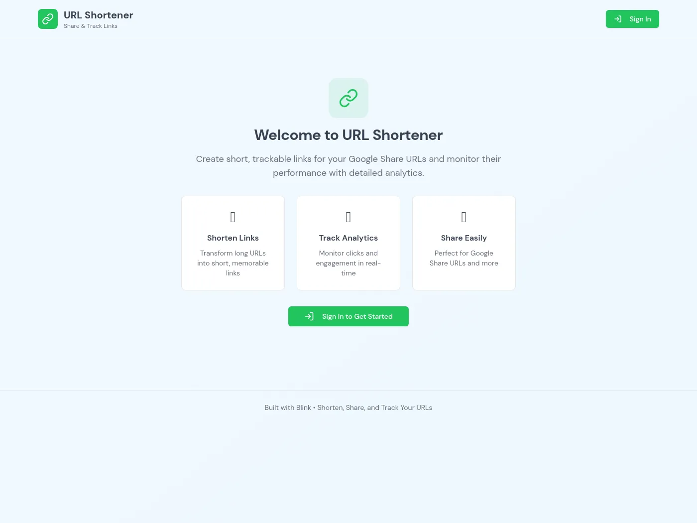 Google Share URL Shortener & Analytics