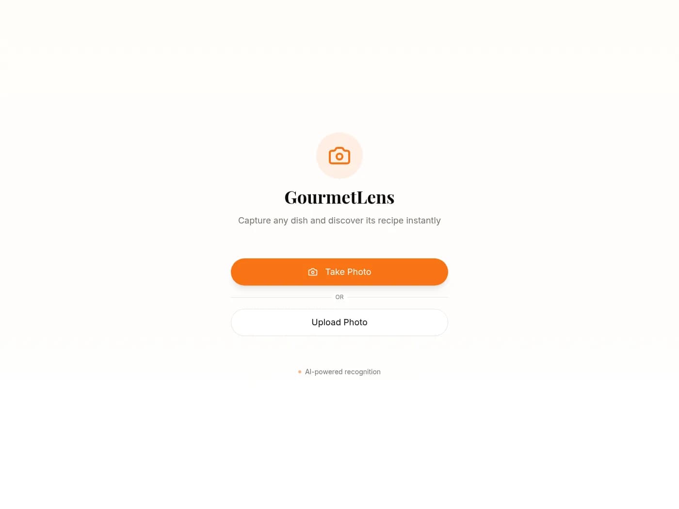 GourmetLens: AI-Powered Food Recognition and Recipe App