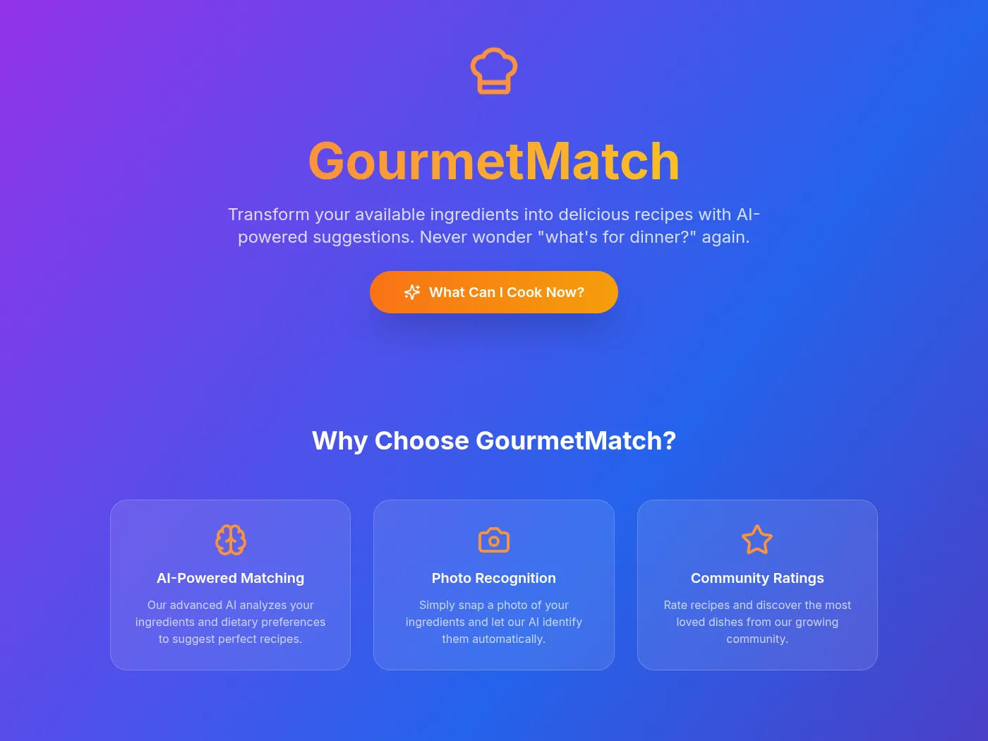 GourmetMatch: AI-Powered Membership Cooking Website