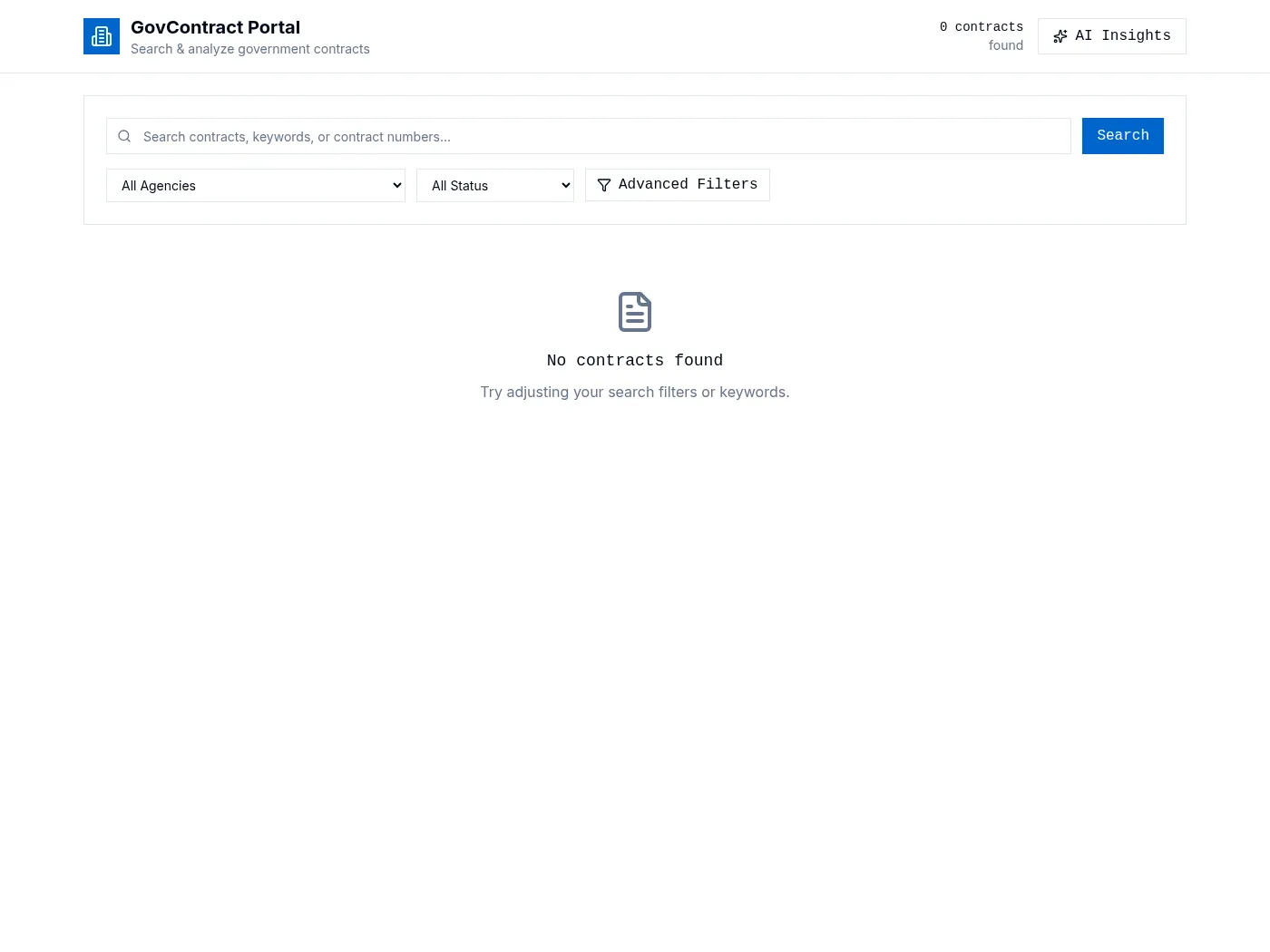 GovContract Summarizer & Search Portal