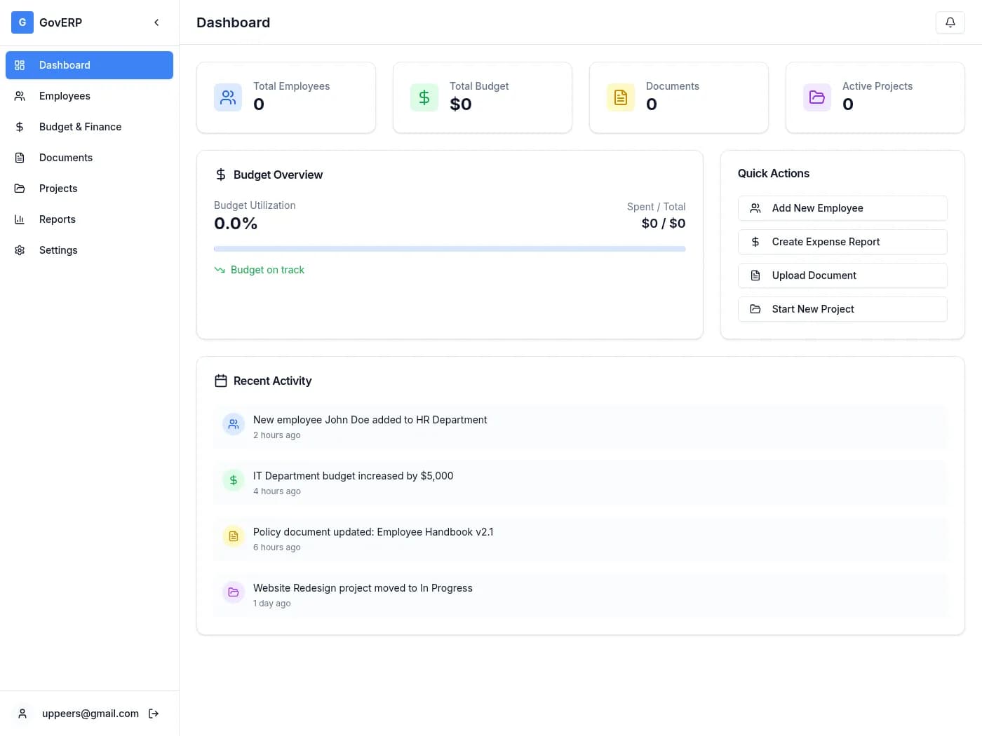 GovERP: Comprehensive ERP Solution for Government Agencies