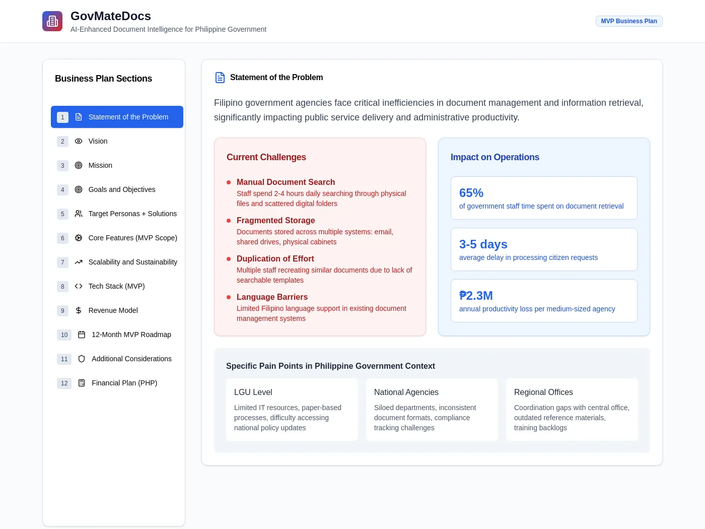 GovMateDocs: AI-Enhanced Document Intelligence for Philippine Government