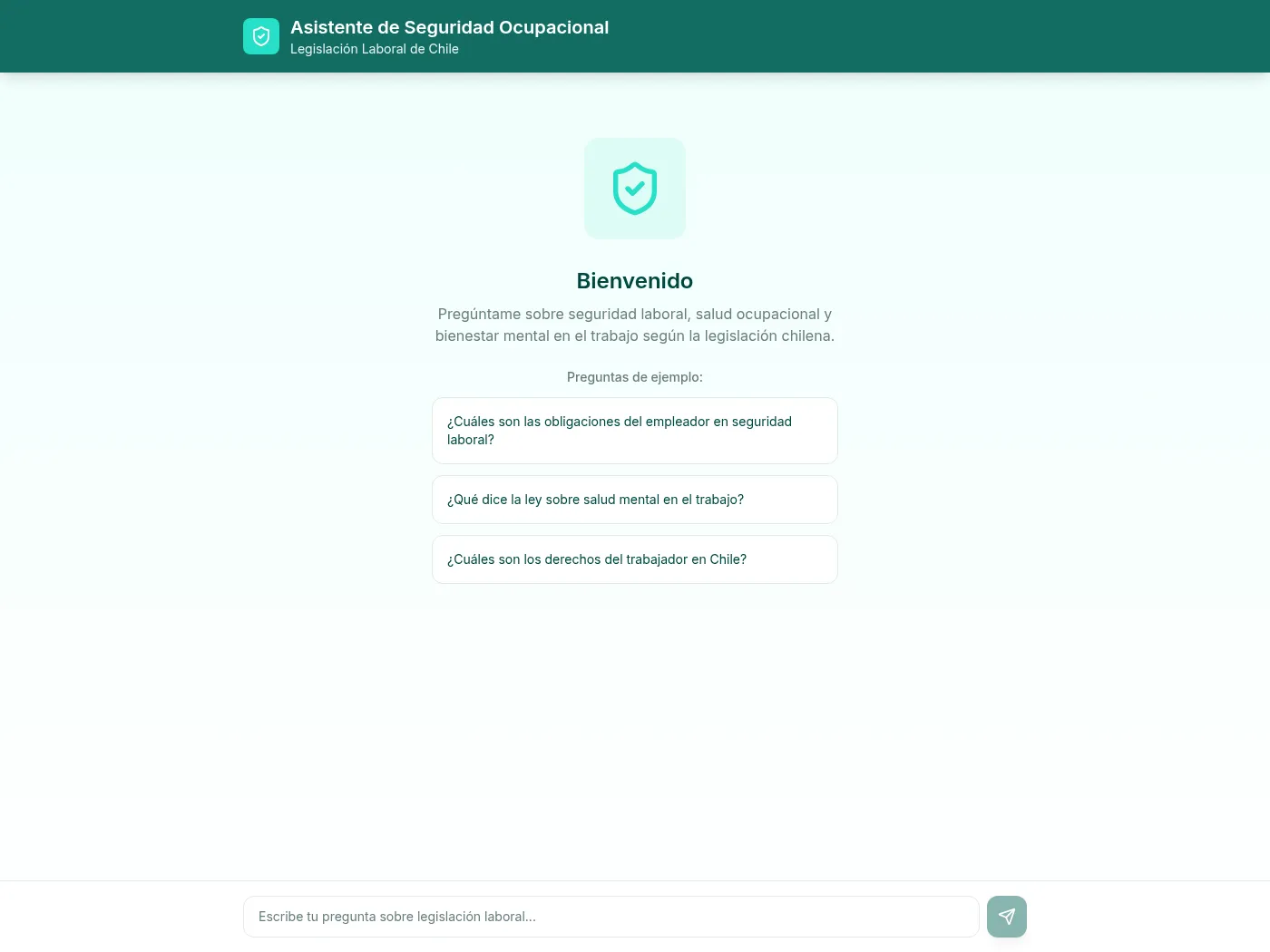 Occupational Safety & Wellbeing GPT Chatbot for Chile