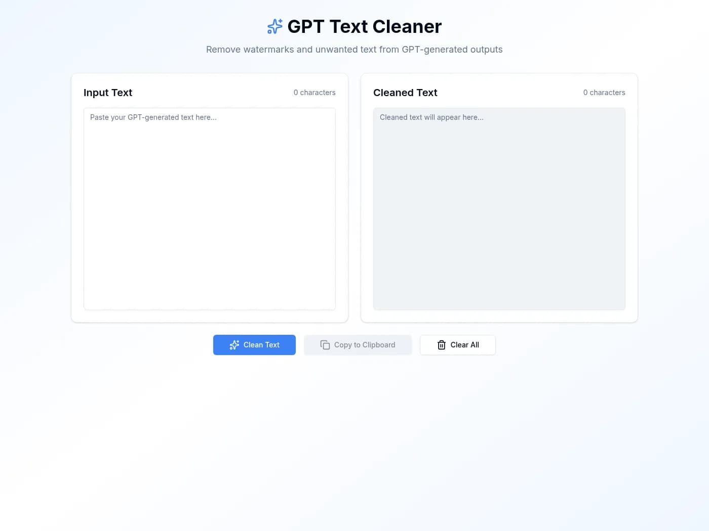 Watermark and Text Cleanup Tool for GPT Outputs