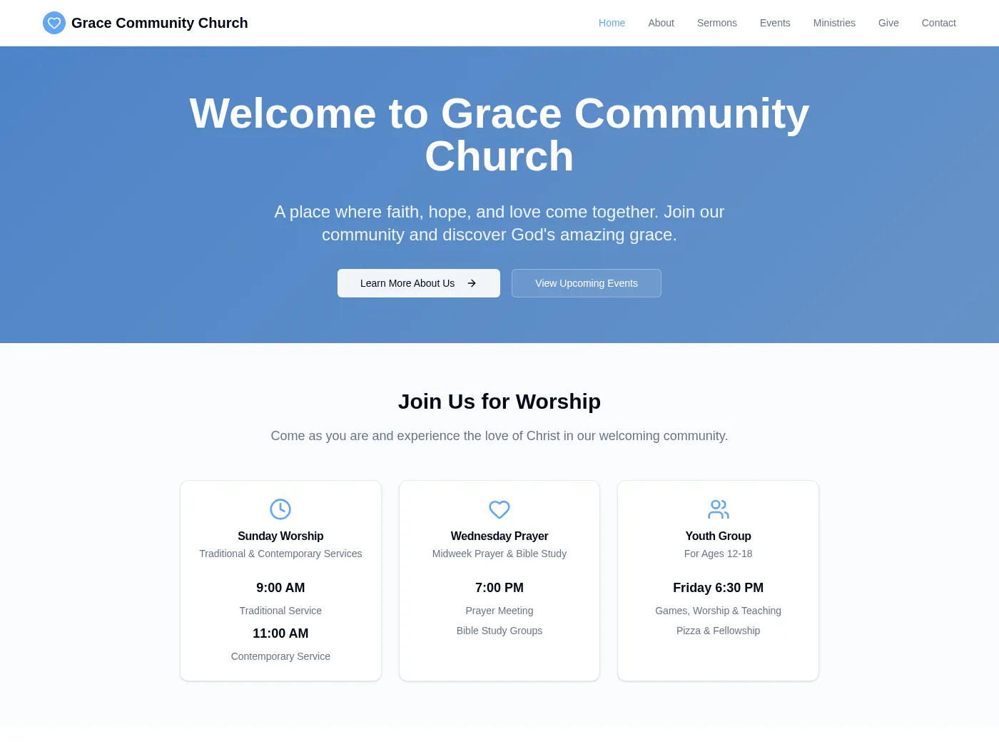 Grace Community Church Website