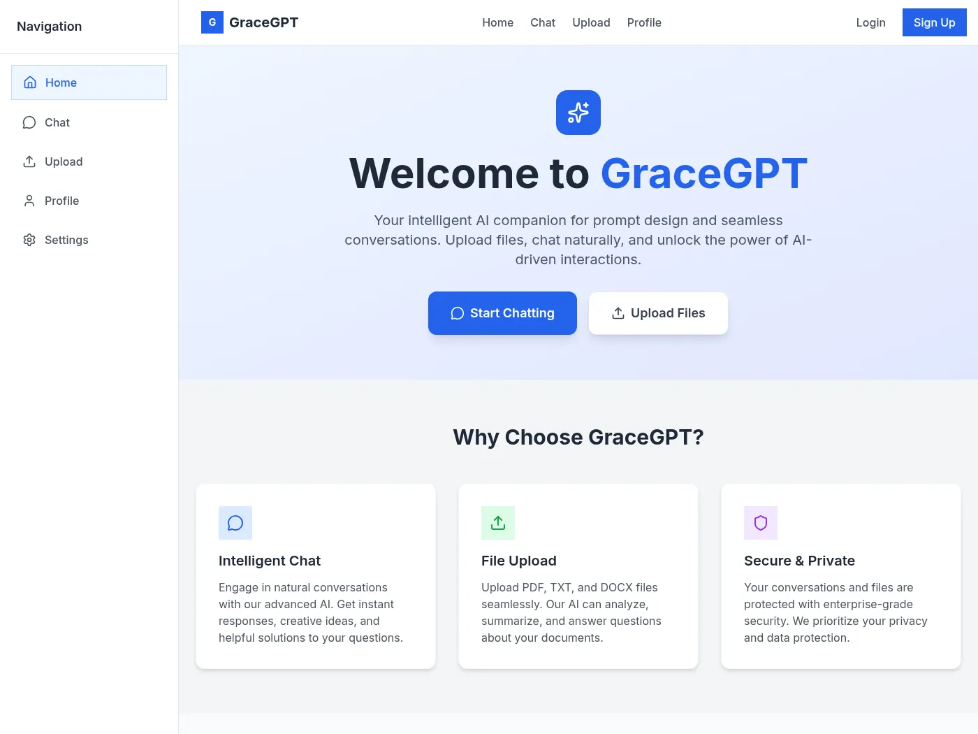 GraceGPT – AI-Powered Prompt Design & Chat Platform