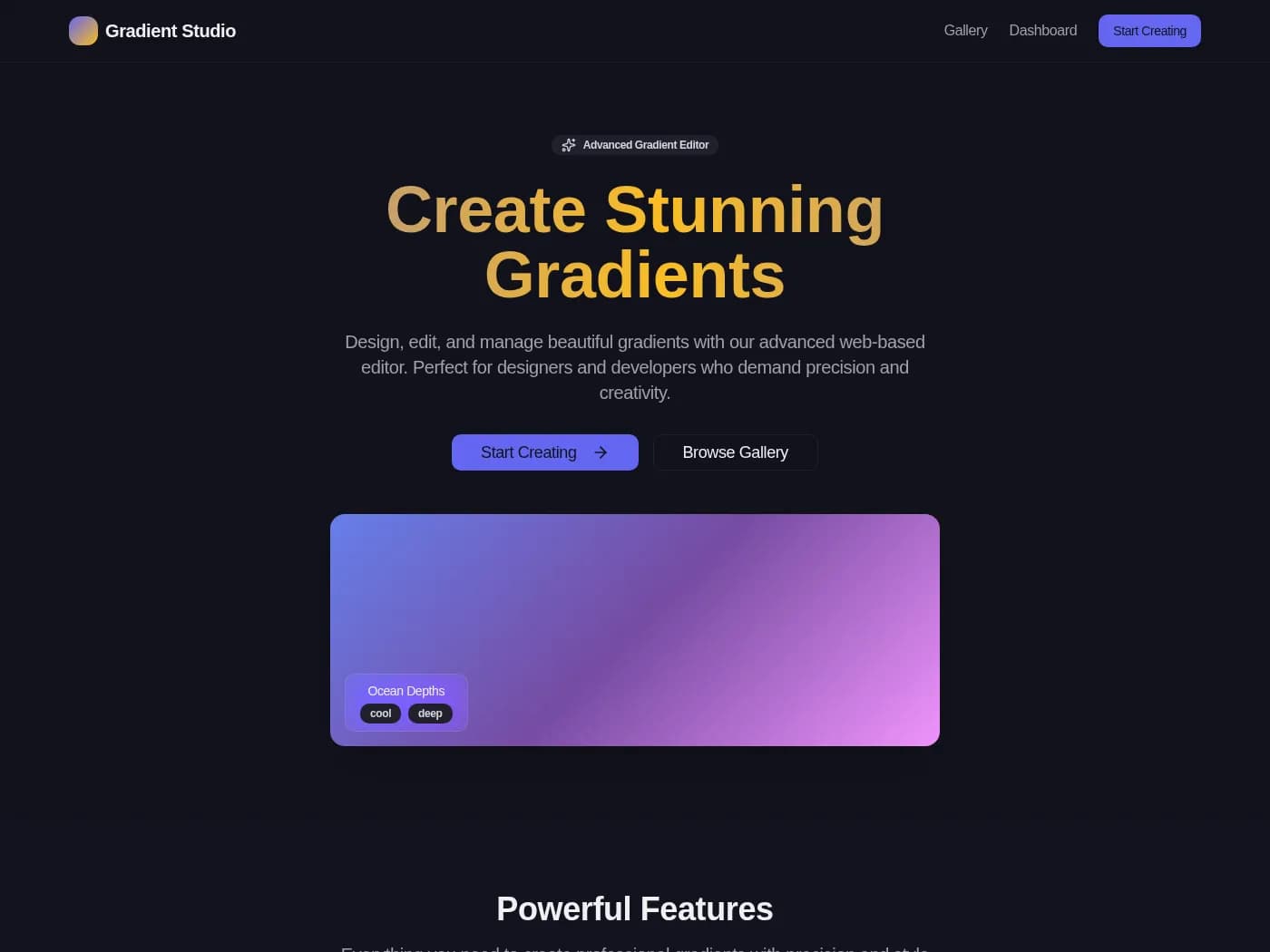 Gradient Studio: Advanced Web Gradient Editor & Manager