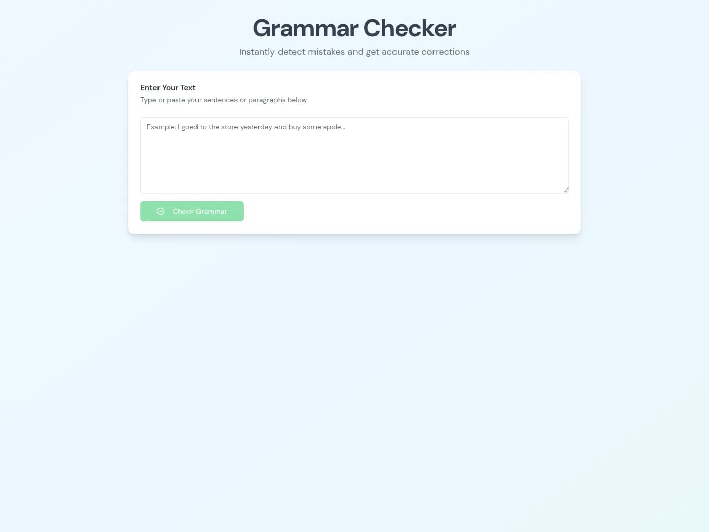 Grammar Checker & Sentence Corrector