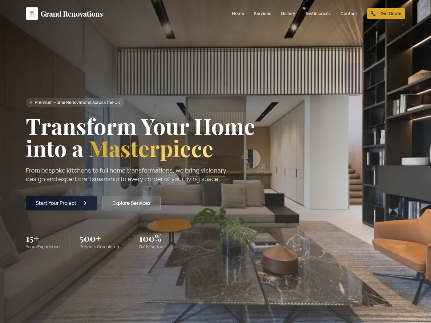 Grand Renovations Professional Services Website