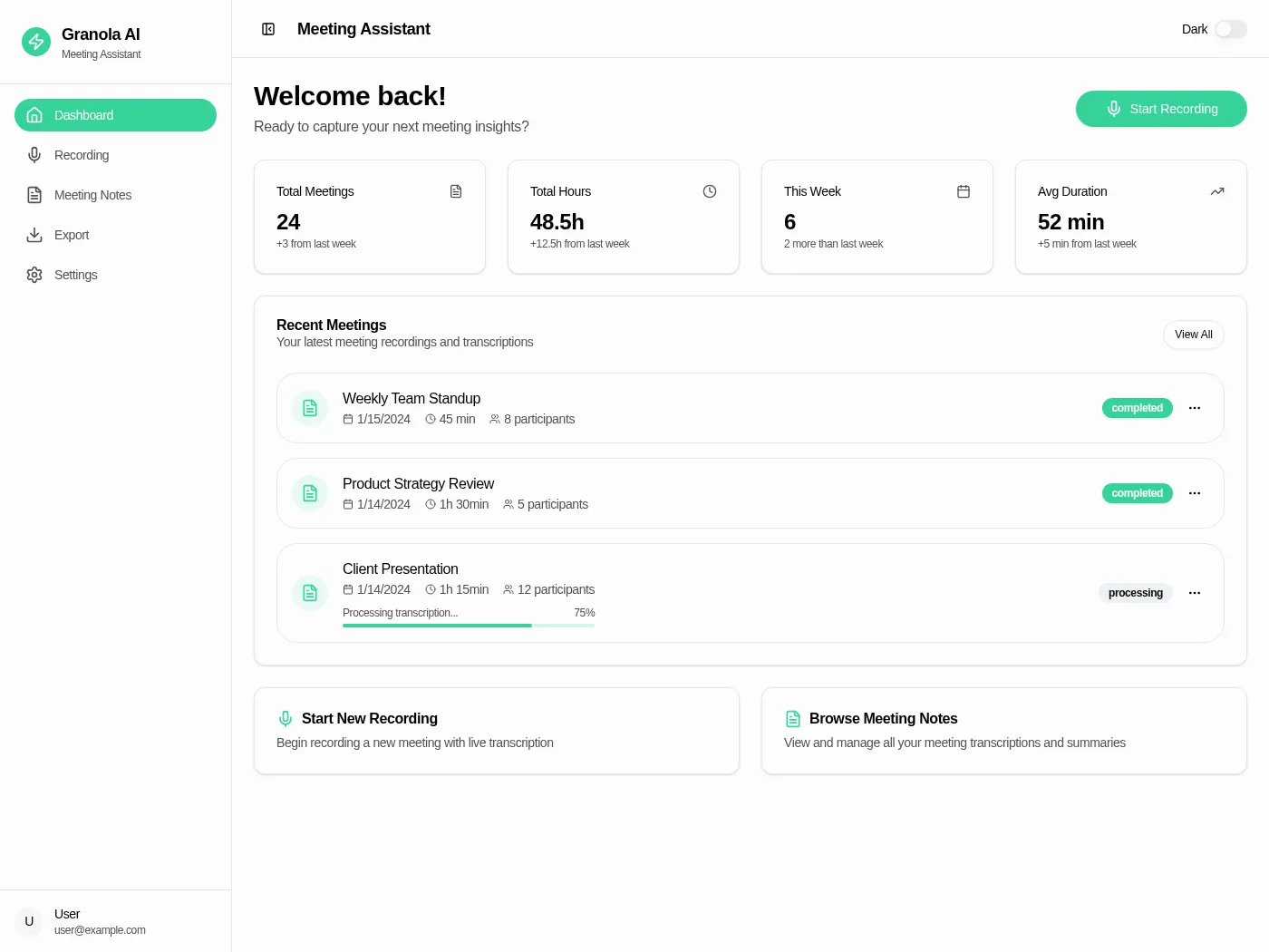 Granola AI Desktop App