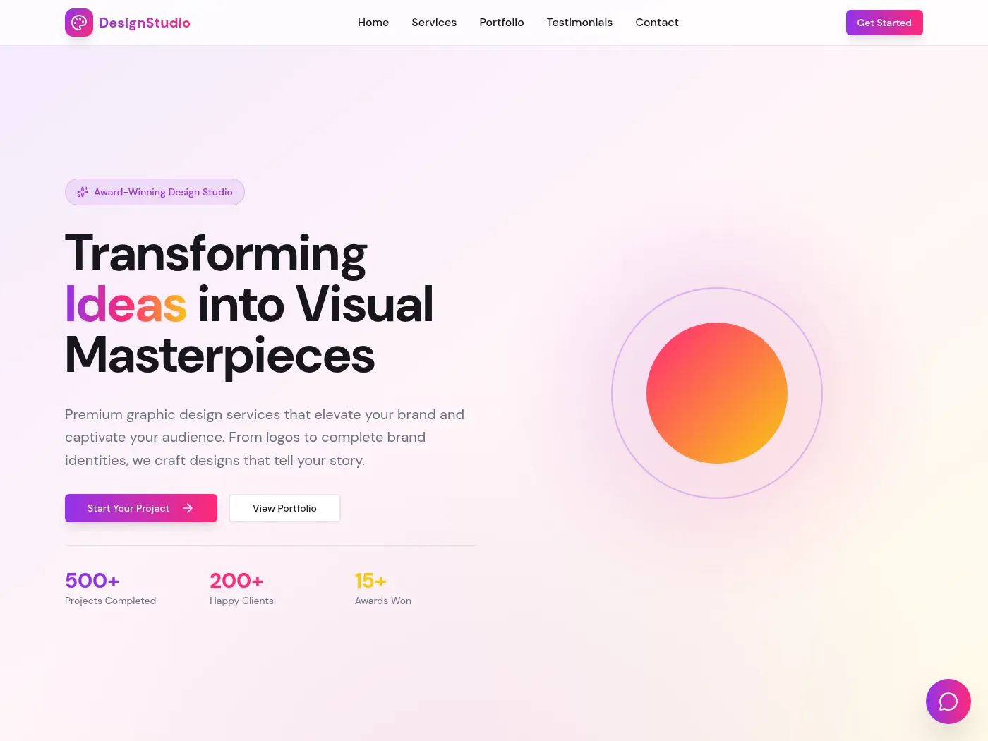 Graphic Design Freelancing Website with AI Client Chatbot and Admin Panel