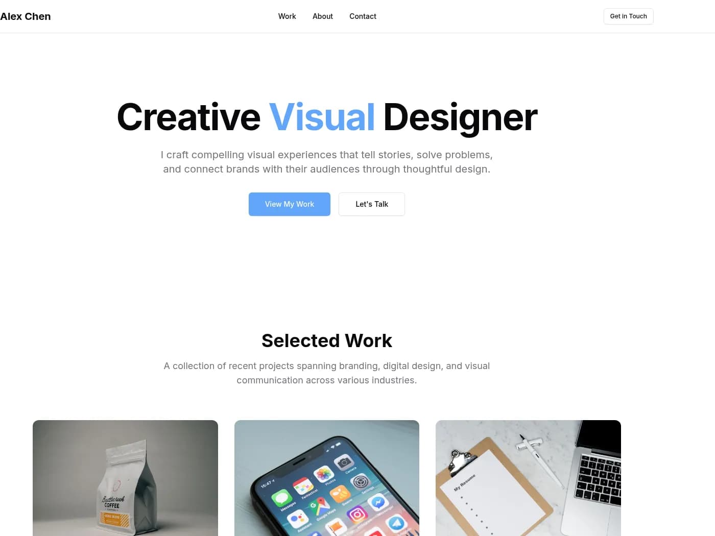 Modern Graphic Designer Portfolio