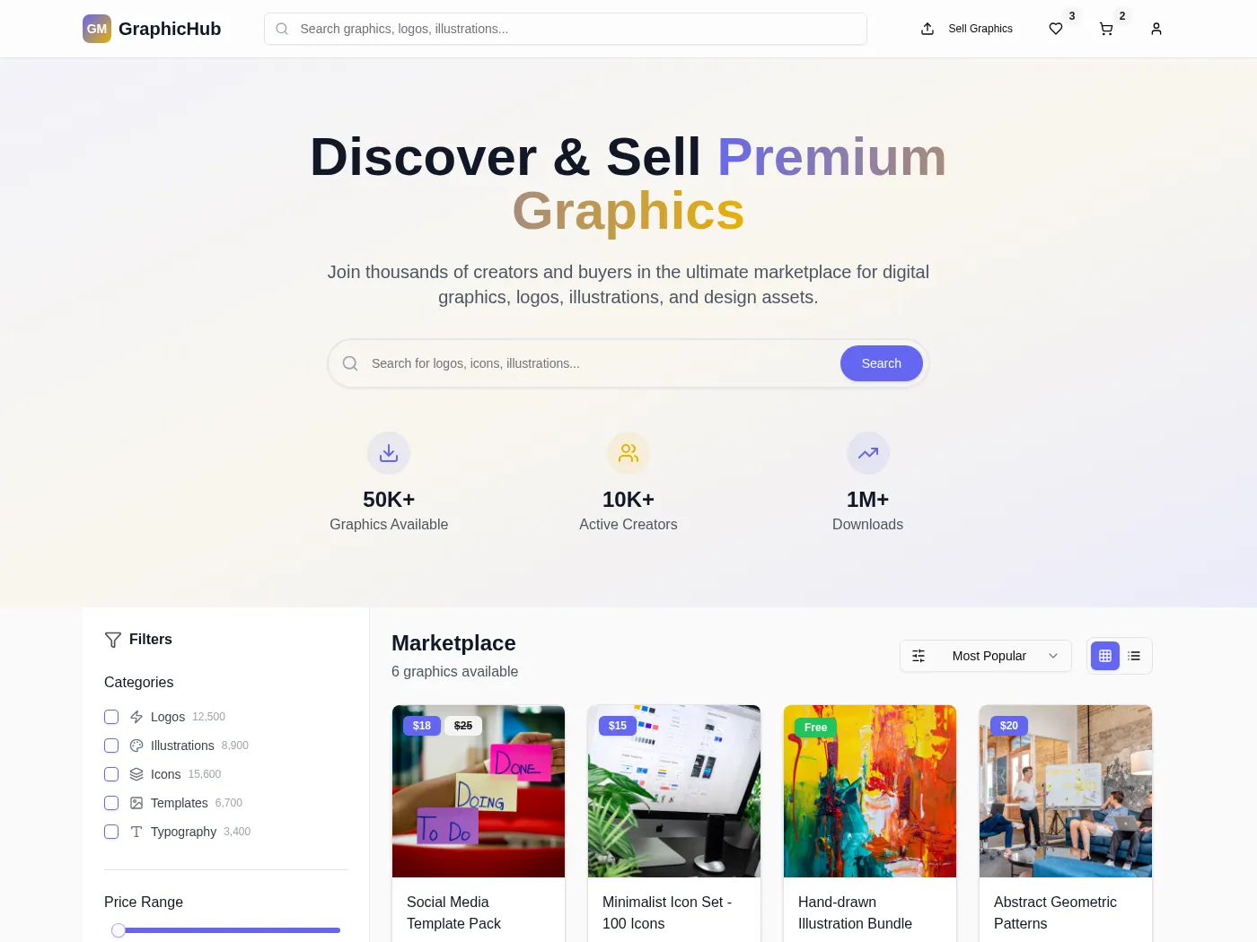 Graphic Marketplace Hub