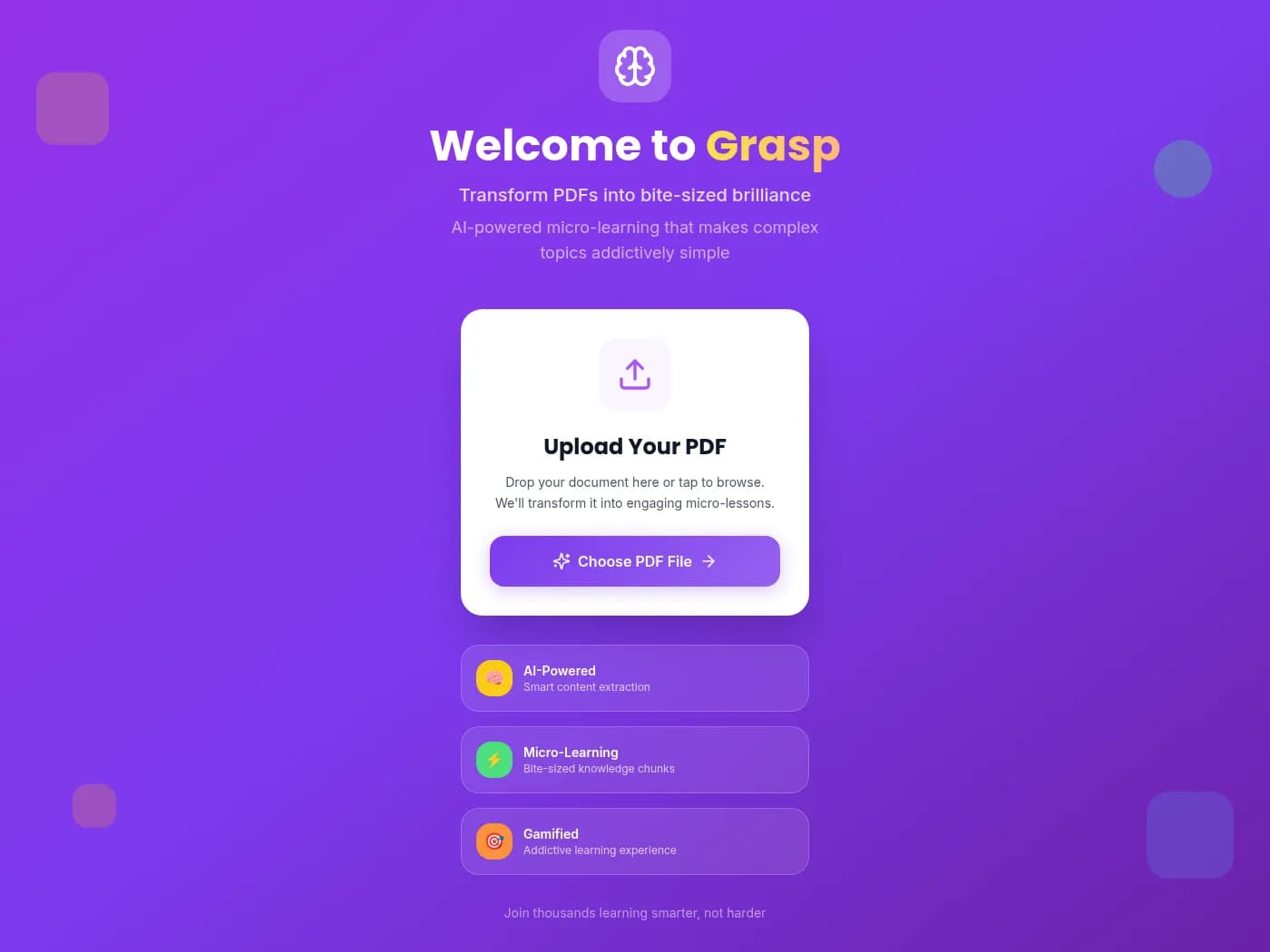 Grasp - AI-Powered Micro-Learning App