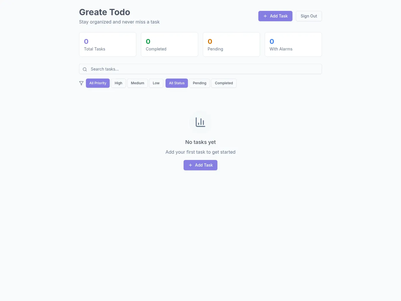 Greate Todo: Task Manager with Built-in Alarms