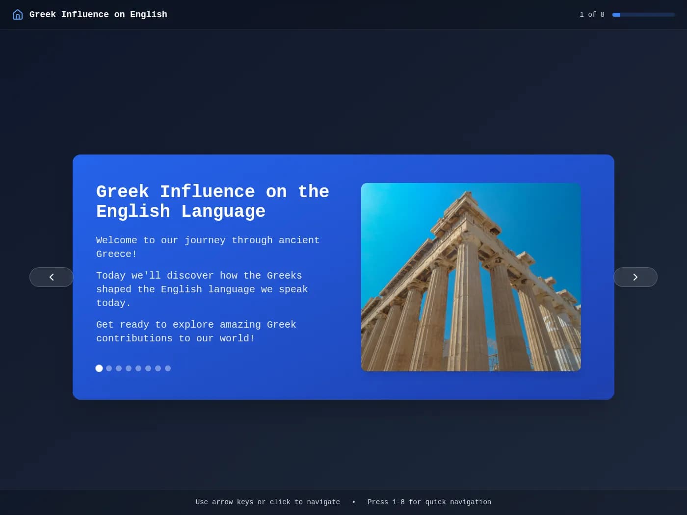 Greek Influence on the English Language: An Engaging Slideshow for 6th Graders