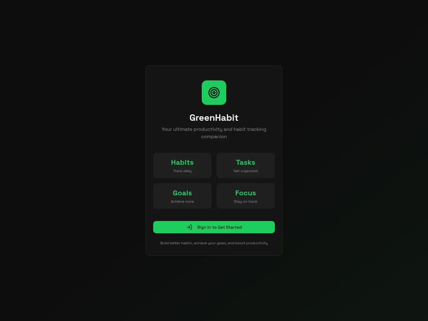 GreenHabit: The Ultimate Productivity and Habit Tracker App