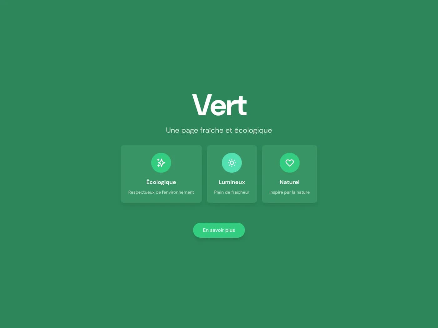 Green Landing Page