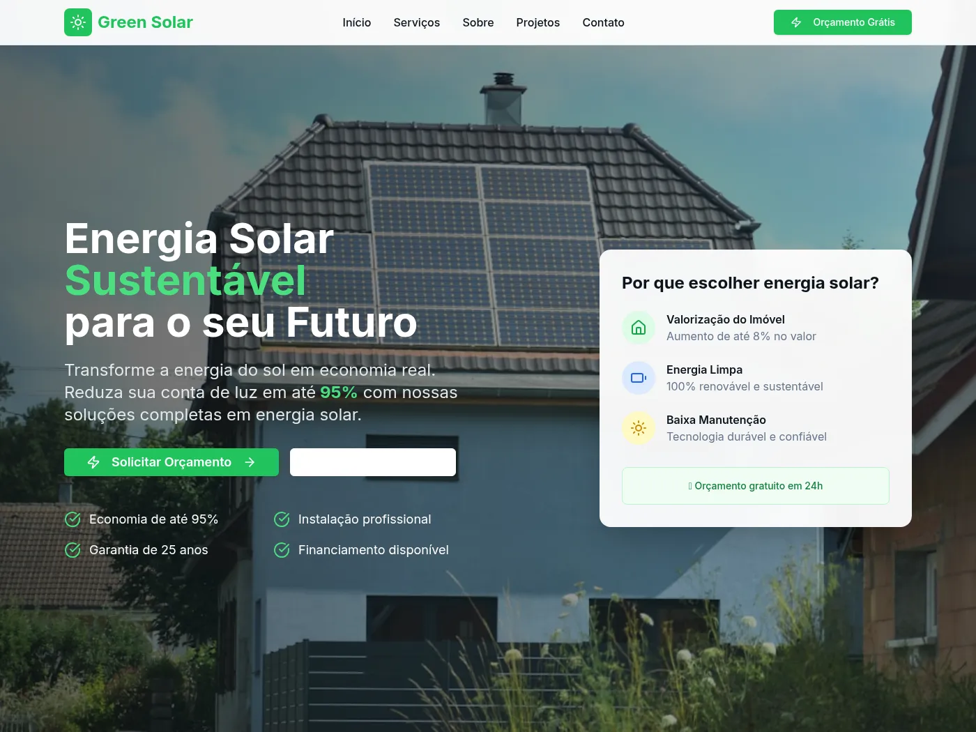 Green Solar Website