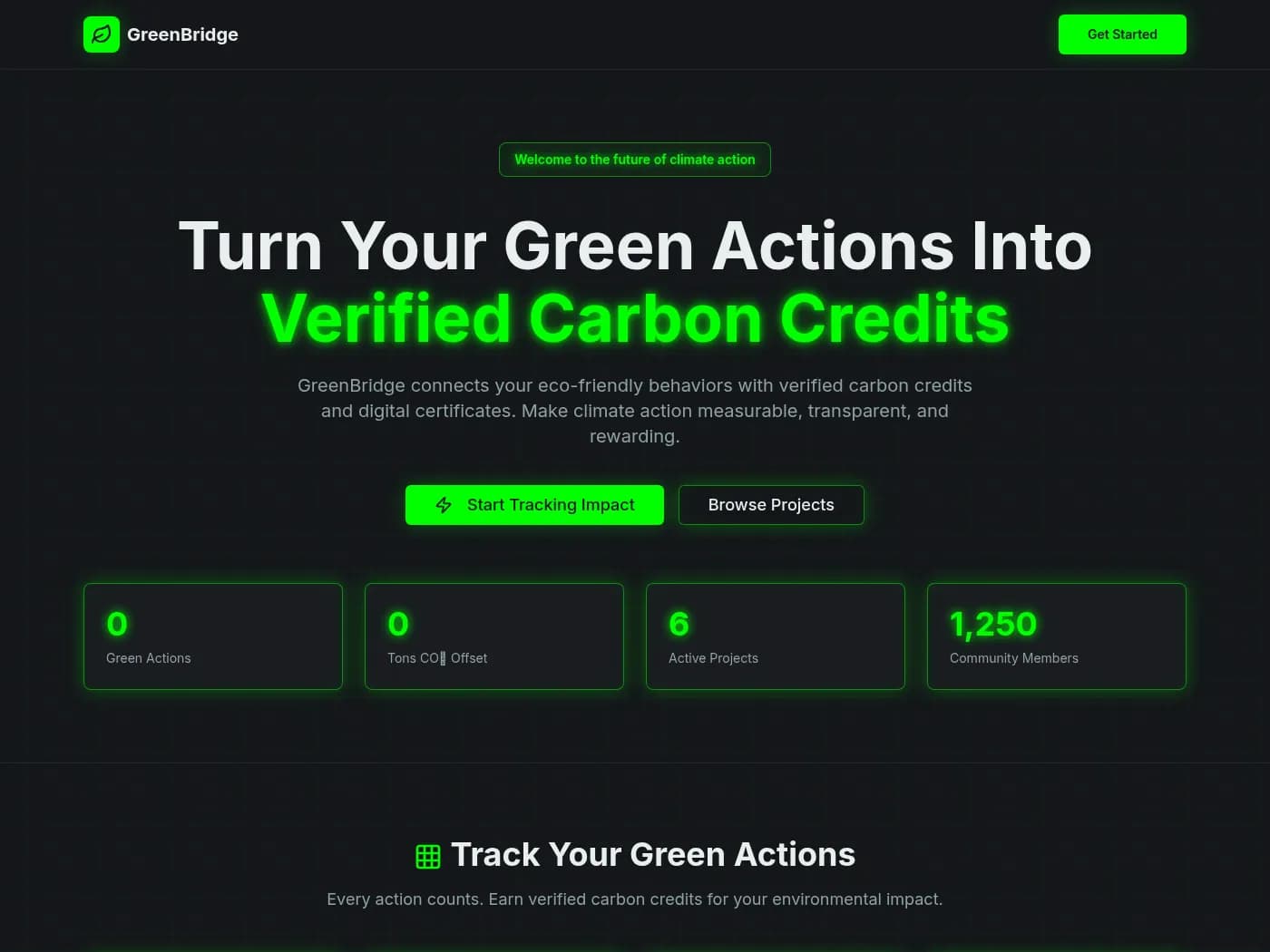 GreenBridge: Carbon Credit & Sustainability Platform