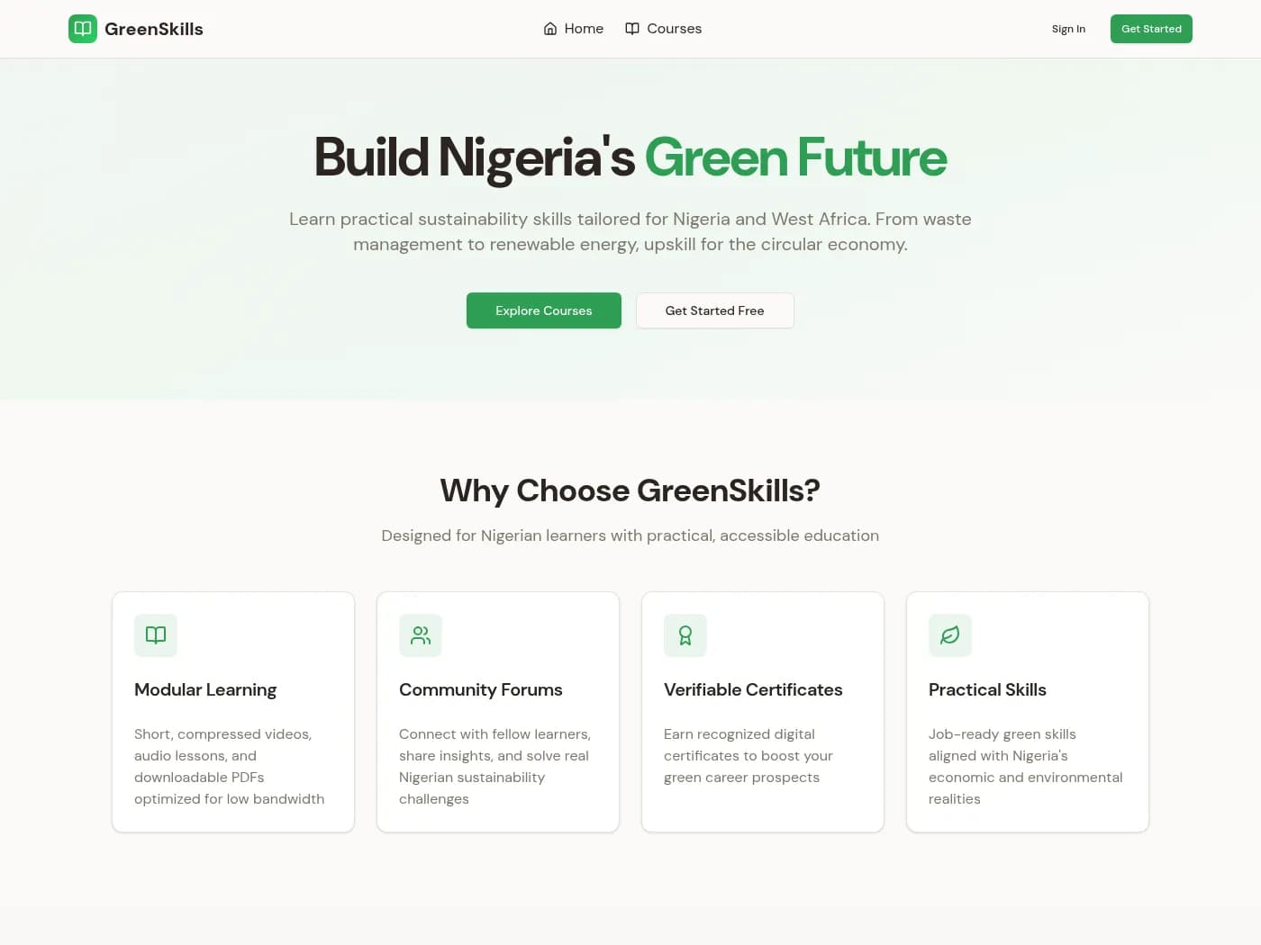 GreenSkills LMS Nigeria