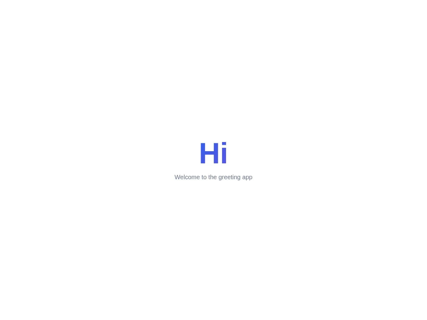Greeting App