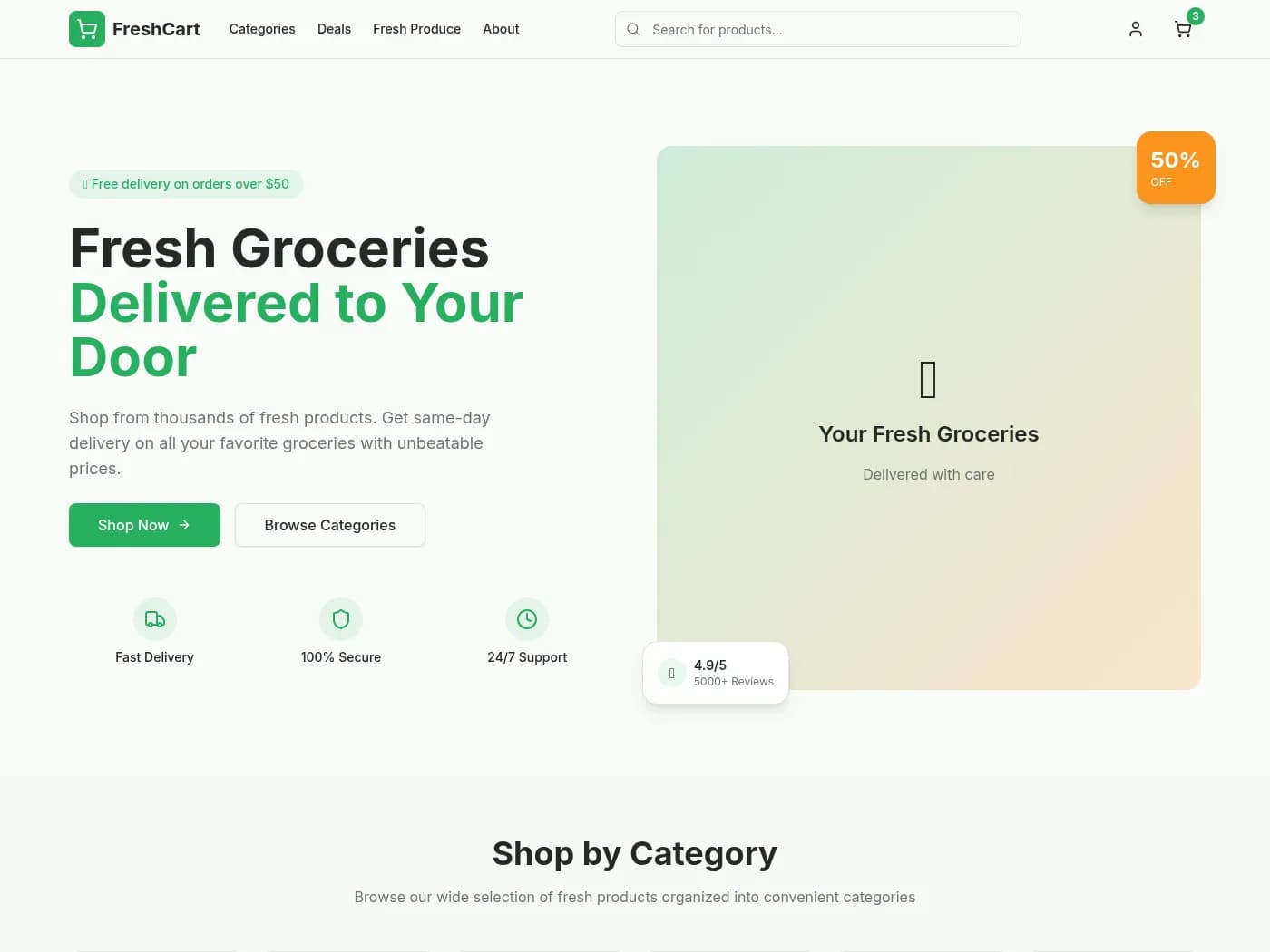 Grocery Shopping Website