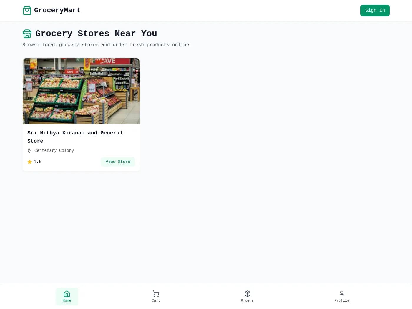 GroceryMart Online Marketplace