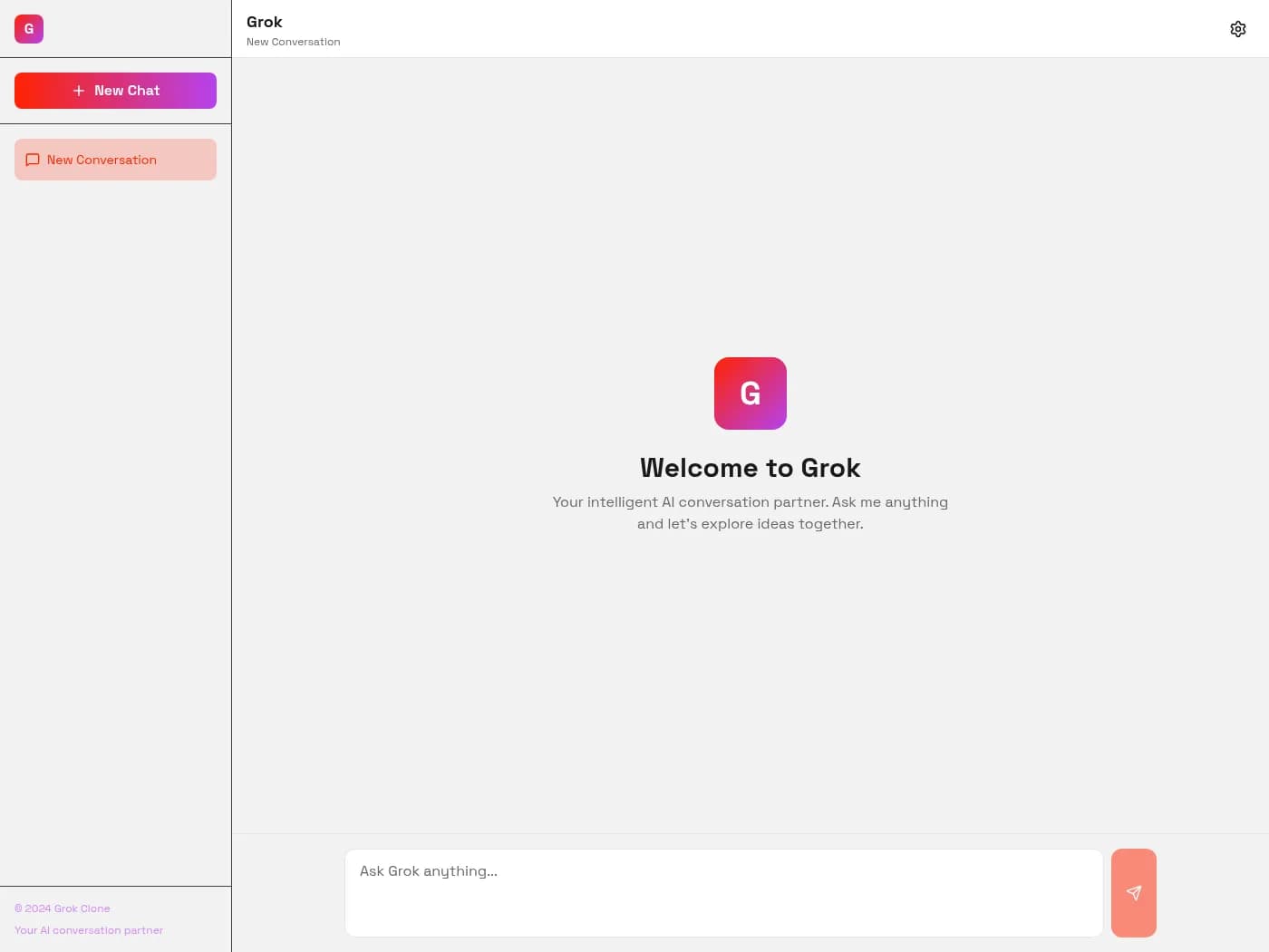 Grok AI Web Clone