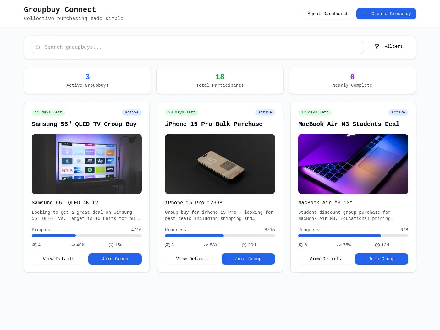 Groupbuy Connect: Collective Purchase Platform