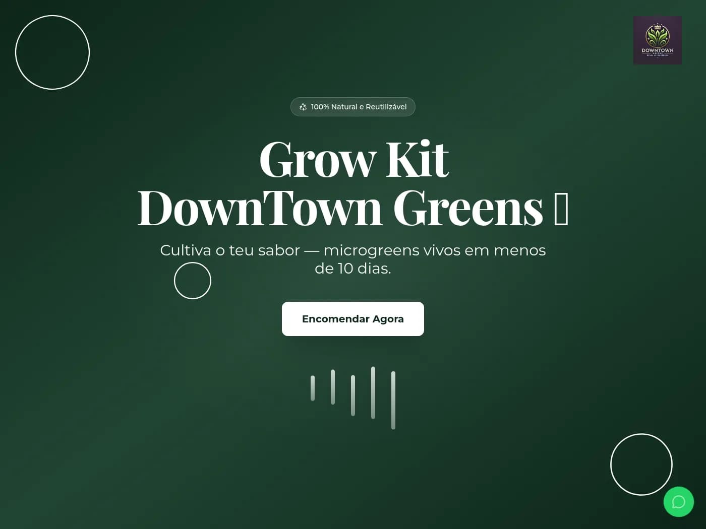Grow Kit DownTown Greens Modern Eco Landing Page