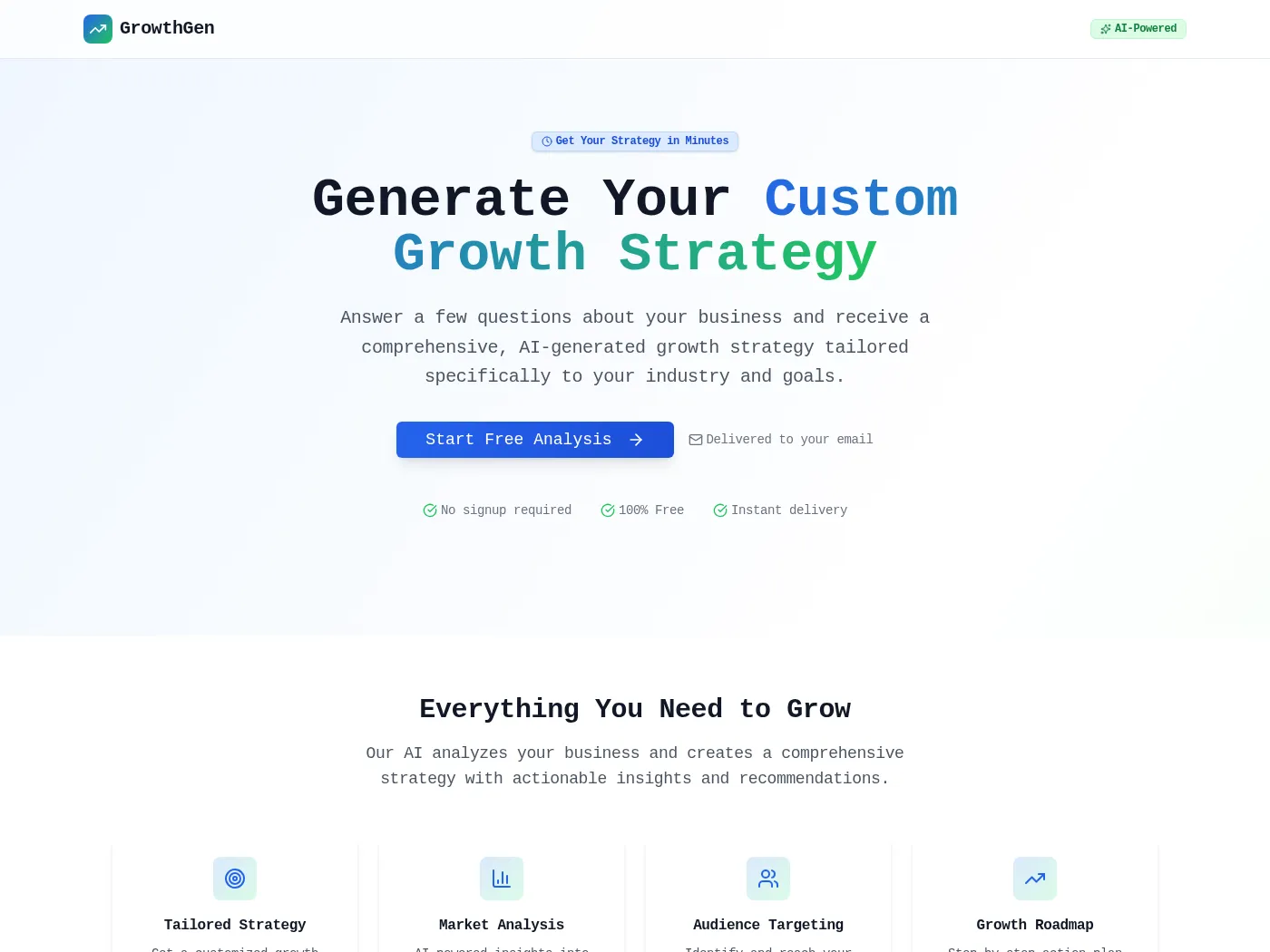 Growth Strategy Generator for Businesses