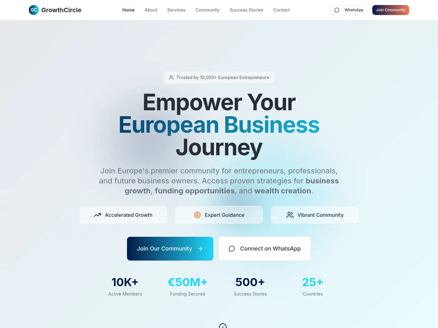 GrowthCircle Conversion-Optimized Website