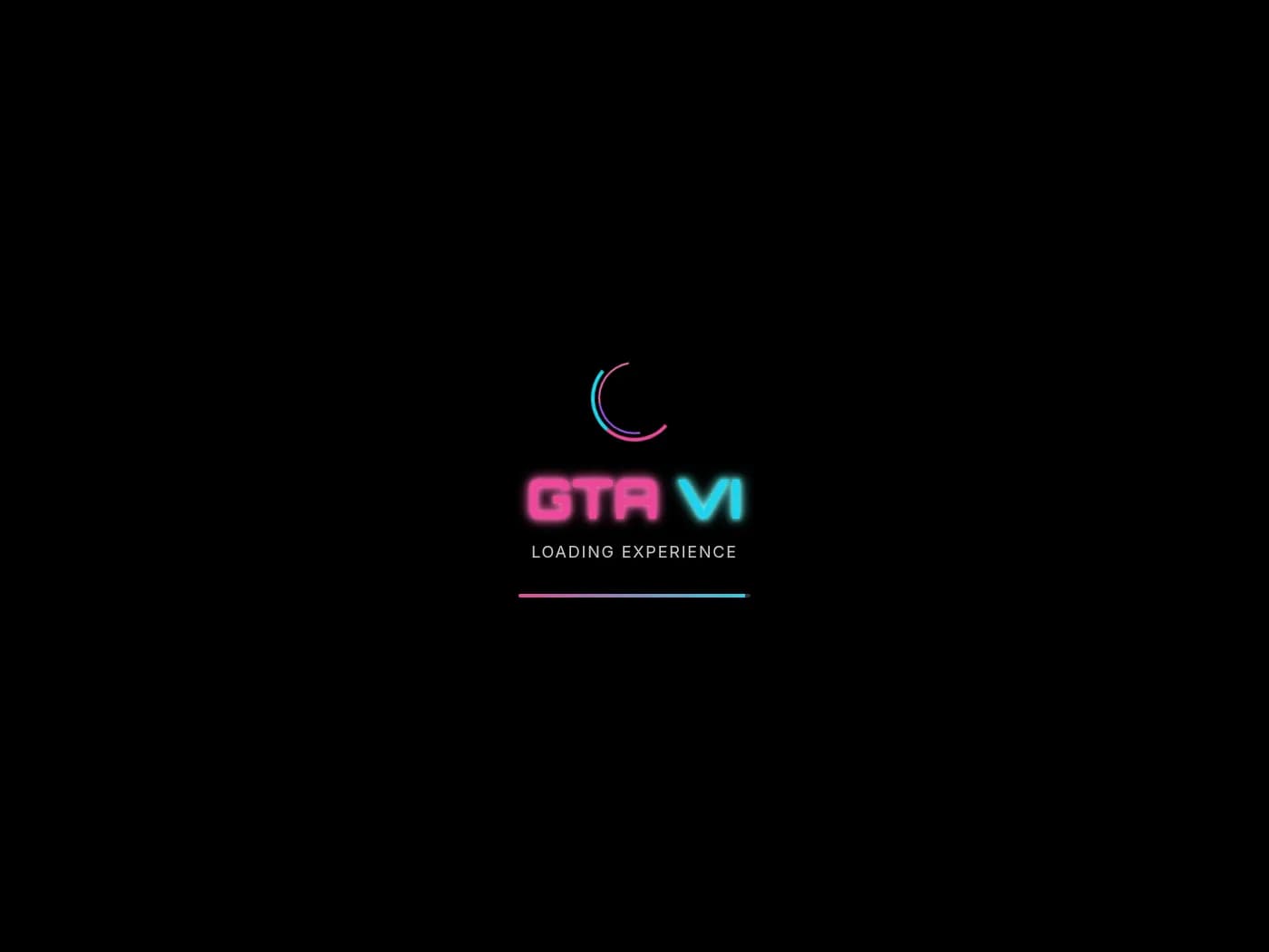 GTA VI Cinematic Landing Page UI/UX Template