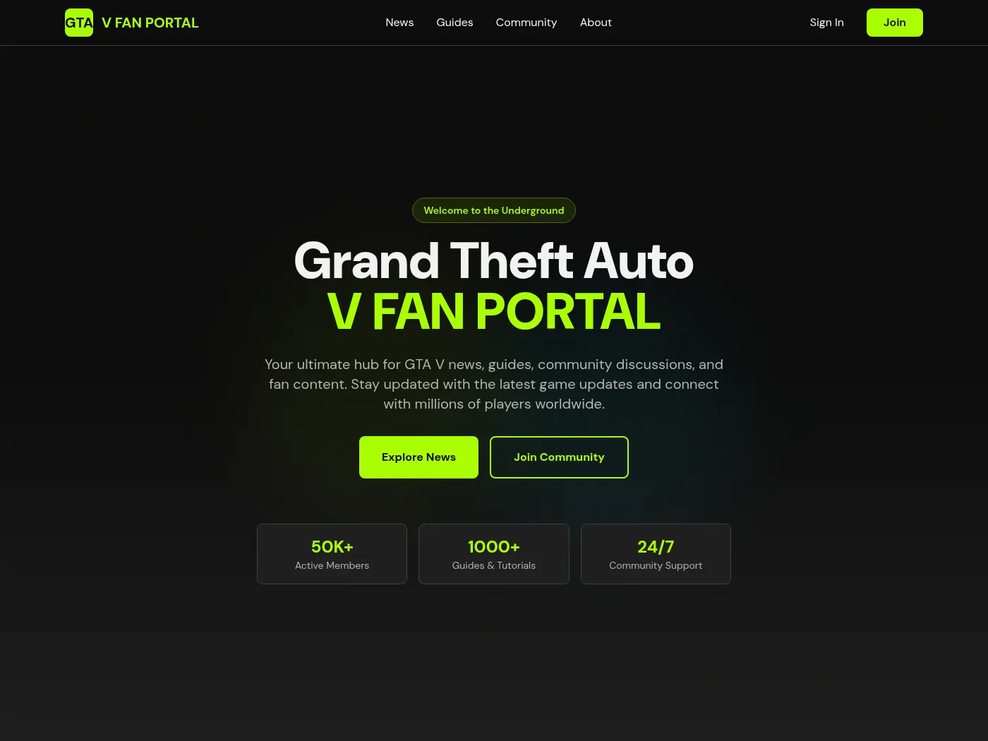GTA V Fan Portal